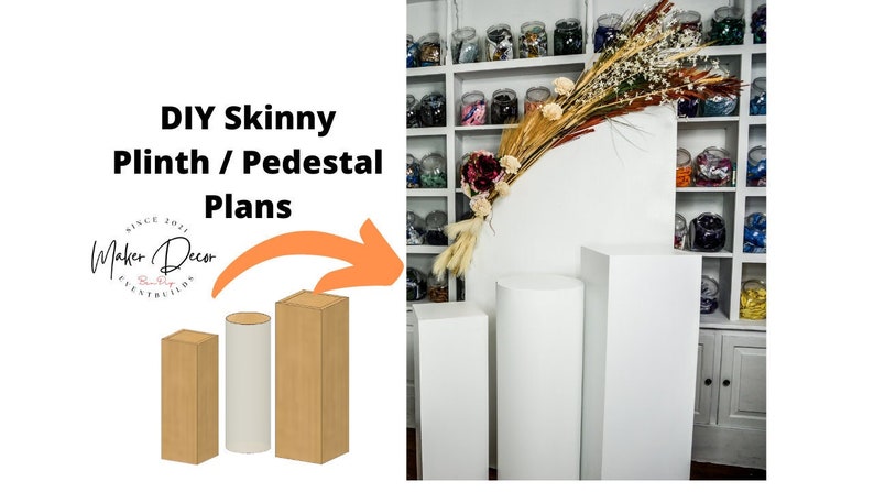 Skinny Plinth/ Square Pedestal PLANS With Measurements - DIGITAL ...