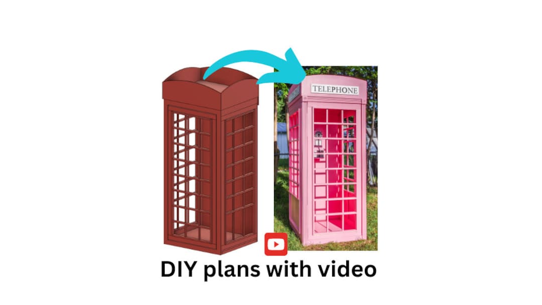 Telephone Booth Backdrop PLANS With Measurements- DIGITAL DOWNLOAD ...