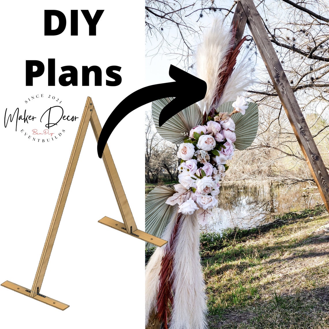 Triangle Arch PLANS With Measurements - DIGITAL DOWNLOAD (these Are ...