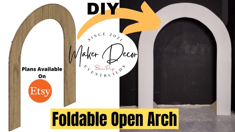 Foldable Open Arch PLANS With Measurements DIGITAL DOWNLOAD - Etsy