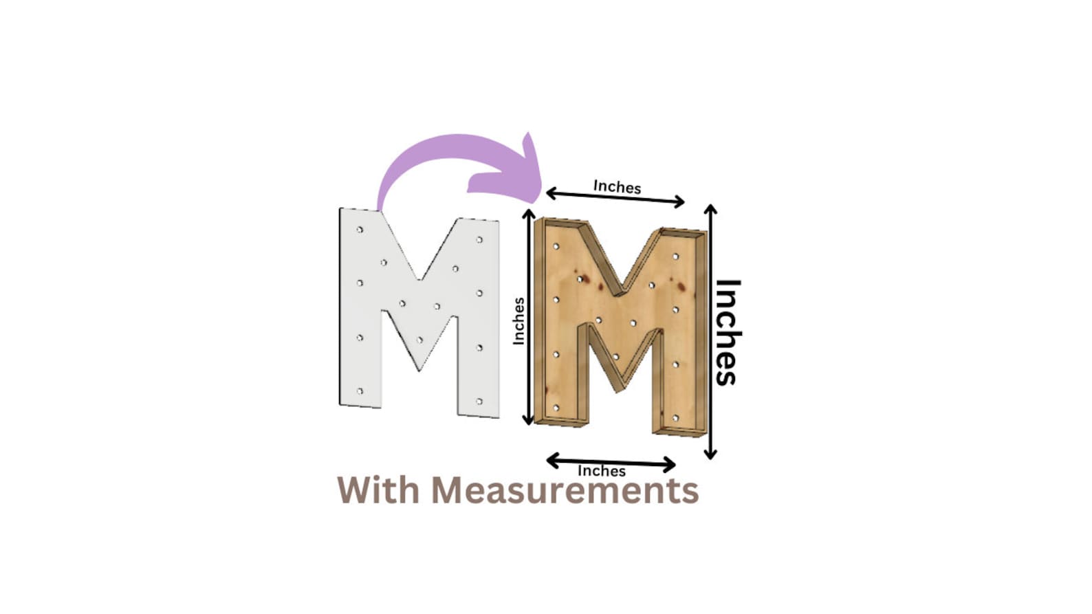 Marquee (M) Full Measurement Plans 4ft Tall X 30 Inches Wide - Etsy