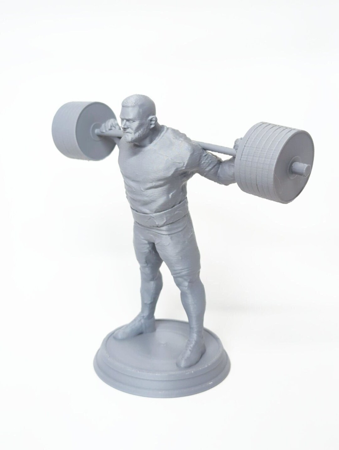 Powerlifter Statue Realistic 3D Printed Figurine Powerlifting Squat ...