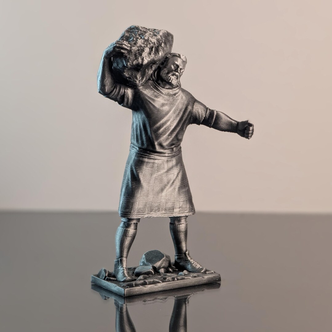 Realistic Highland Stone Lifter, 3D Printed Strongman Statue, Highland ...