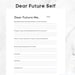 Dear Future Me|printable Self Journal|self Care|digital Download|dear ...