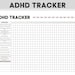 ADHD Tracker|printable Planner|printable Tracker|mental Health|self ...