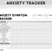 Anxiety Printable Tracker, Anxiety Journal, Mental Health Resource ...
