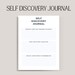 Self Discovery Minimalist Journal Printable Journal Self Growth Self ...