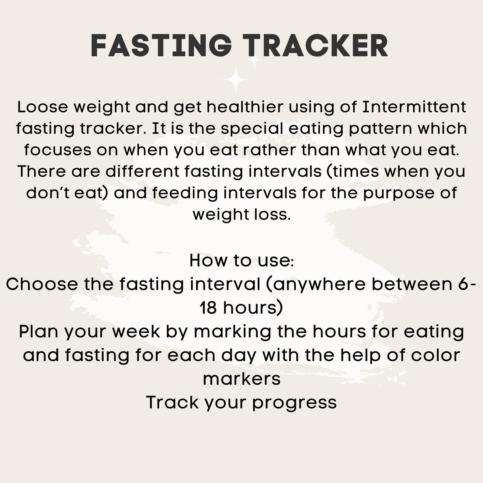 Intermittent Fasting Tracker,printable Tracker, Fasting Tracker,digital ...