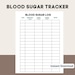 Blood Sugar Tracker|printable Tracker|blood Sugar Log|printable Log ...