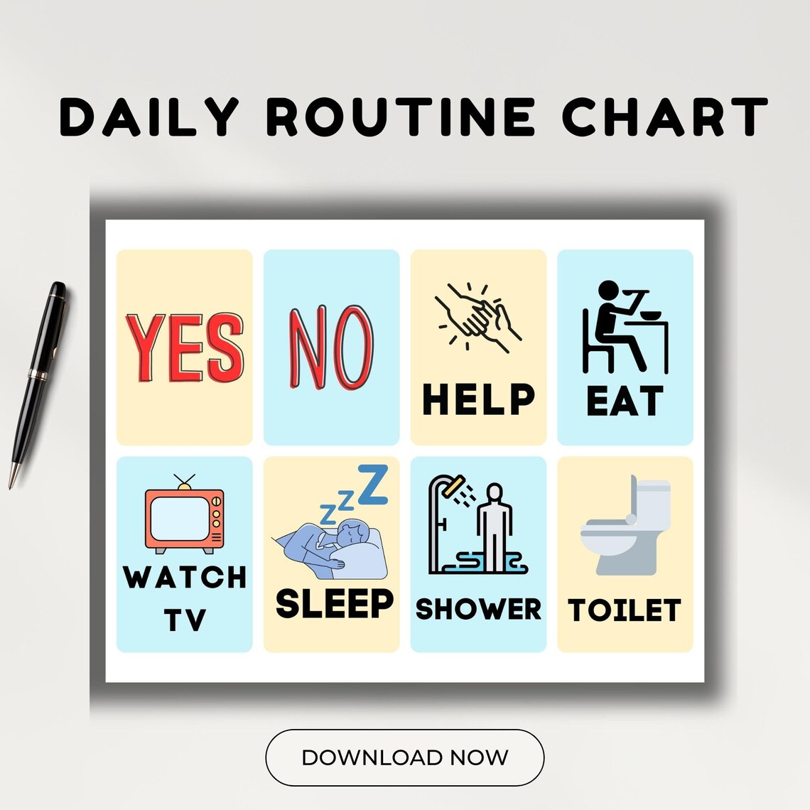 Dementia Care Chart, Printable Flash Cards,visual Cards,memory Care ...