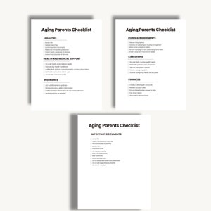 Aging Parents Checklist Printable: Dementia & Elderly Care (PDF) - Etsy