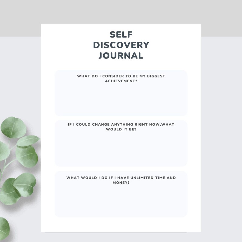 Self Discovery Minimalist Journal Printable Journal Self - Etsy