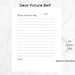 Dear Future Meprintable Self Journalself Caredigital Downloaddear ...