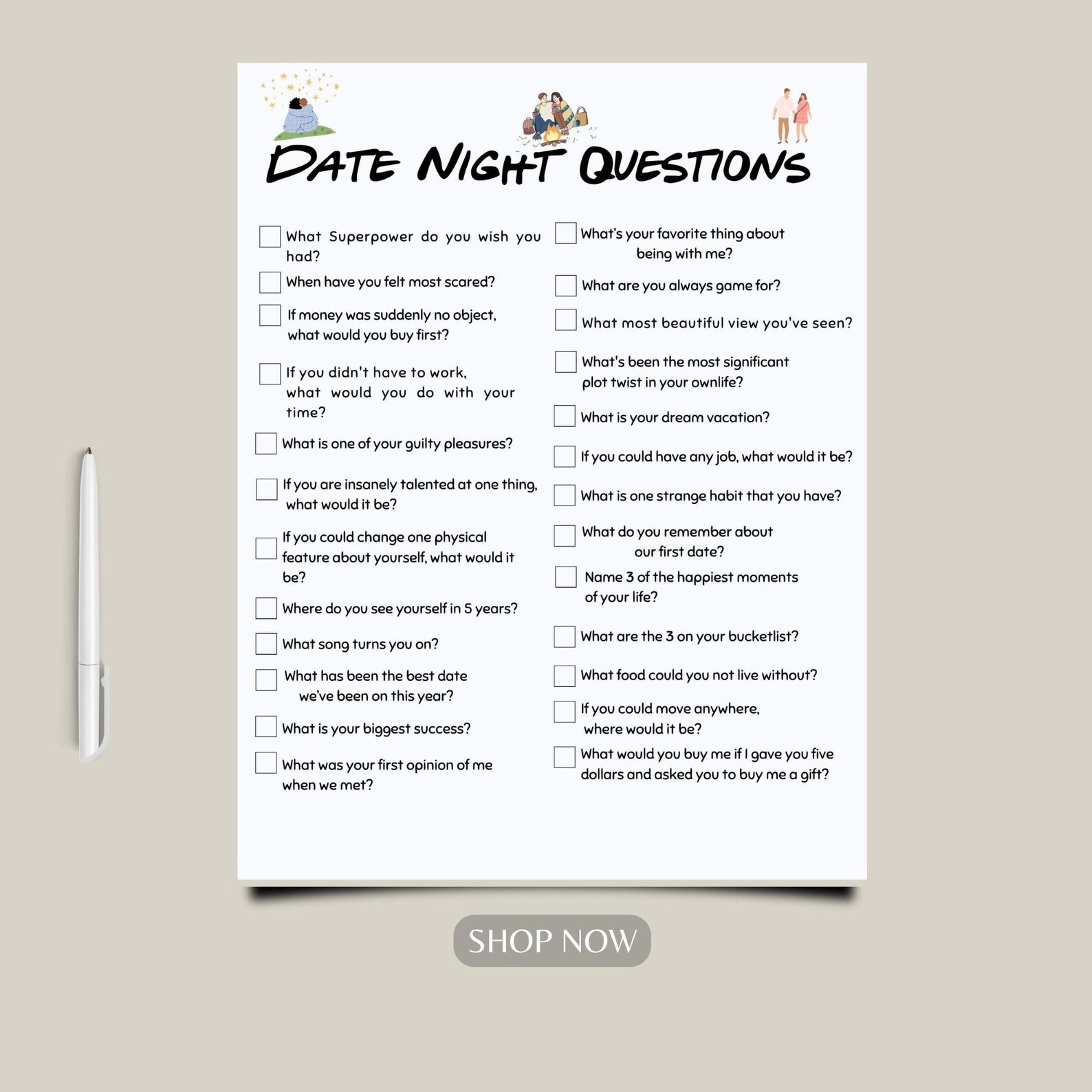 Unusual Date Ideas,printable Bucket List,date Ideas,couple Goals,date ...