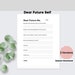 Dear Future Meprintable Self Journalself Caredigital Downloaddear ...