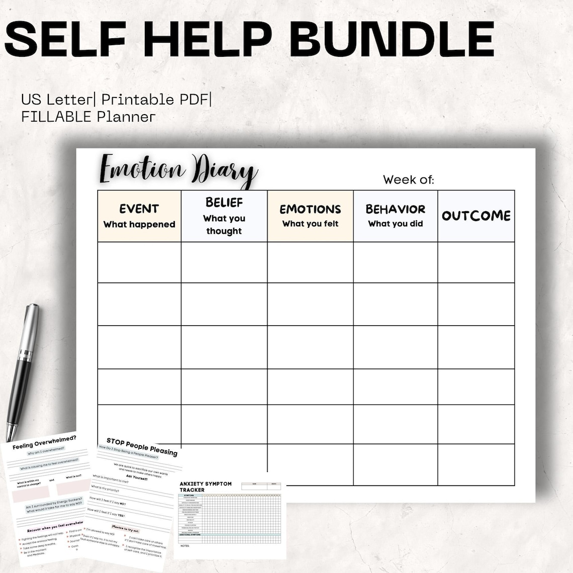 Mental Wellness Journal Mental Health Worksheet Printable - Etsy