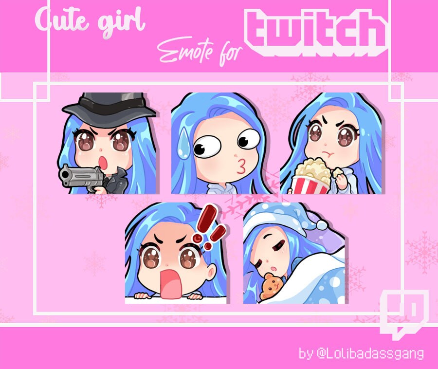 Twitch and Discord Emotes // Cute Chibi Emoji Emotes for | Etsy