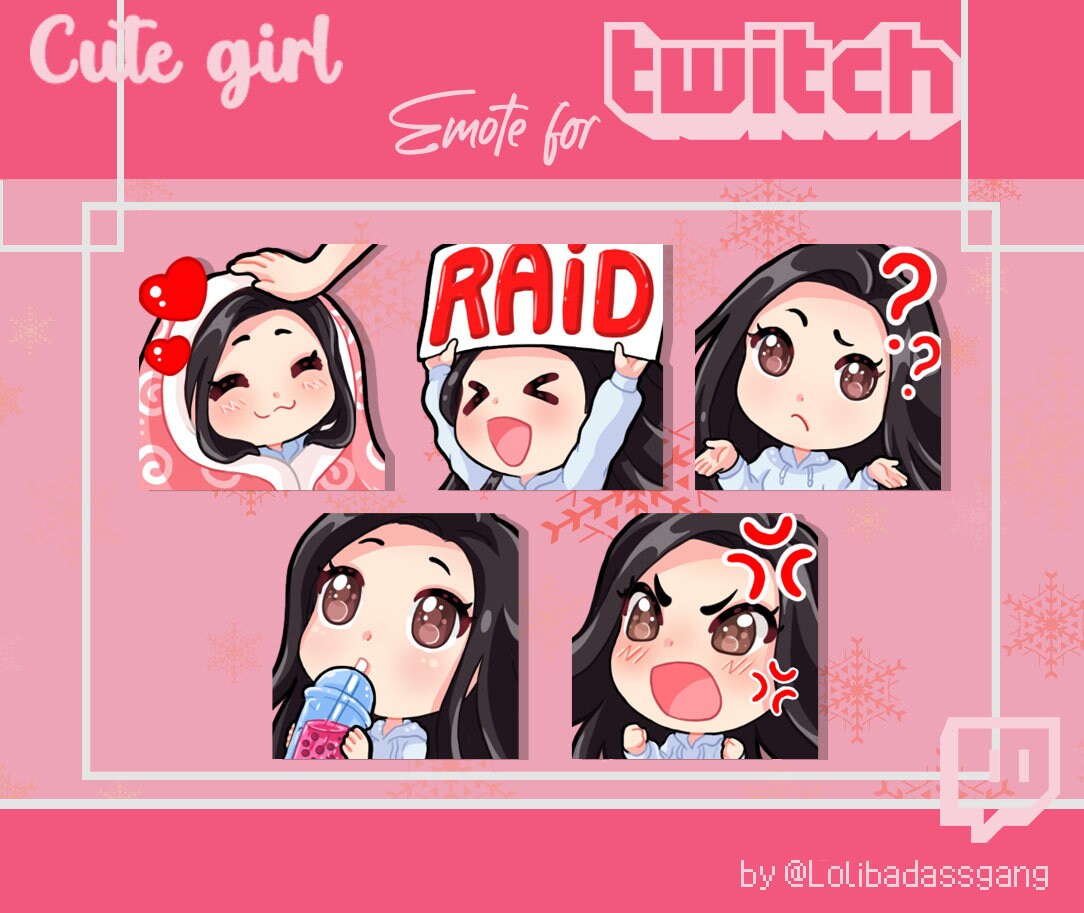 Twitch and Discord Emotes // Cute Chibi Emoji Emotes for | Etsy