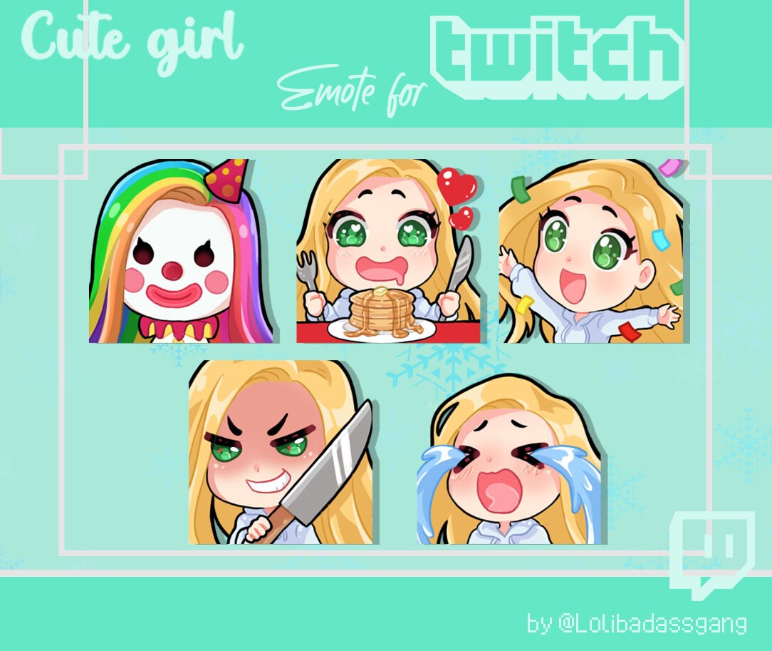 Twitch and Discord Emotes // Cute Chibi Emoji Emotes for | Etsy