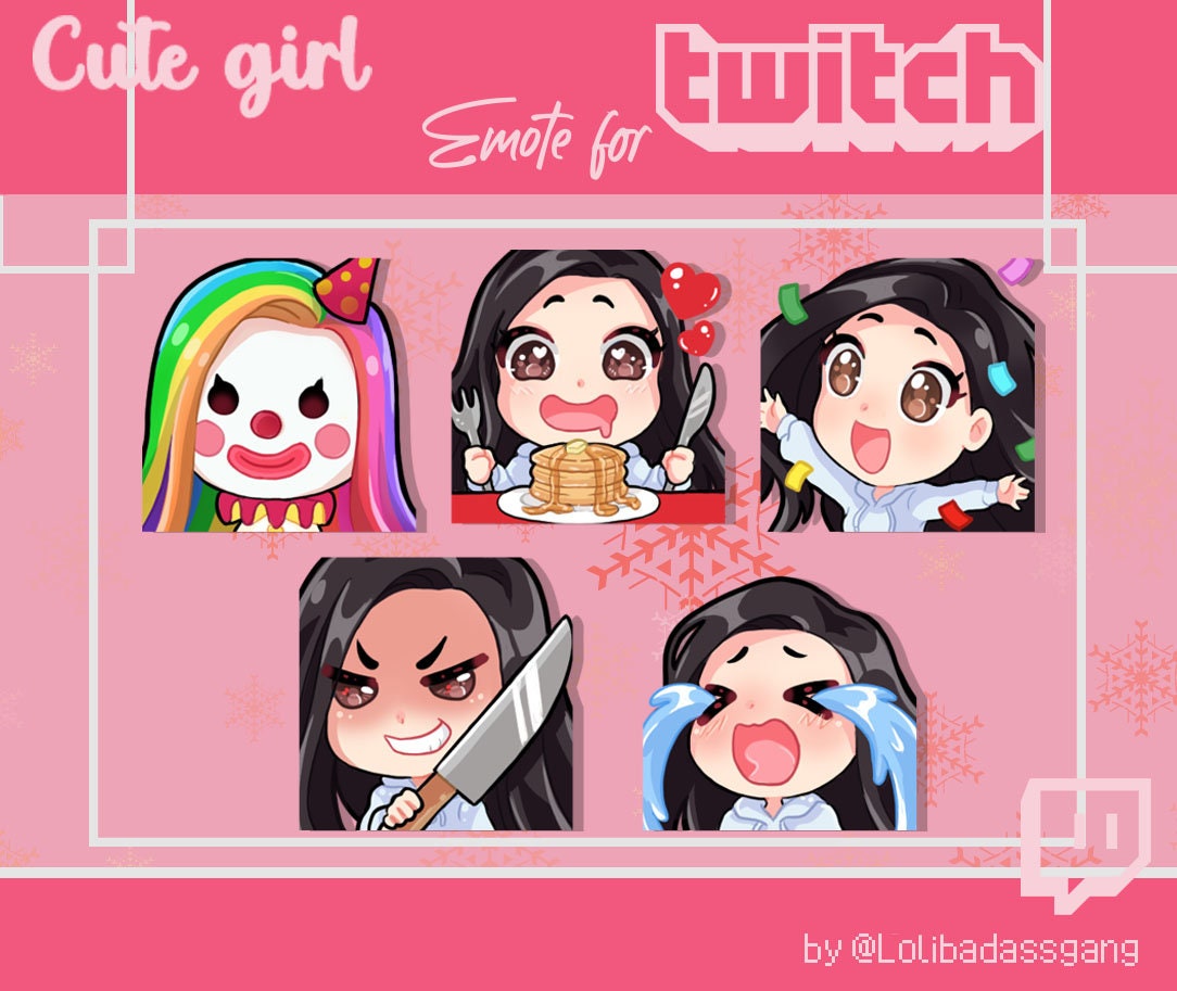 Twitch and Discord Emotes // Cute Chibi Emoji Emotes for | Etsy