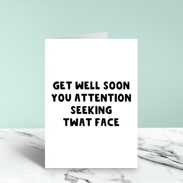 Rude Get Well Card - Etsy UK