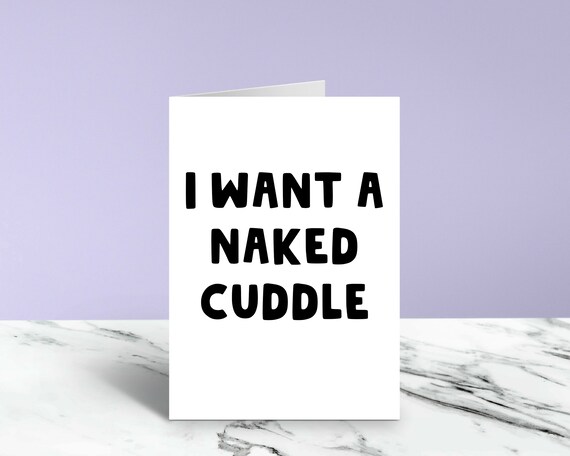 Naked Cuddle Card Cheeky Naked Card Naked Greeting Card | Etsy