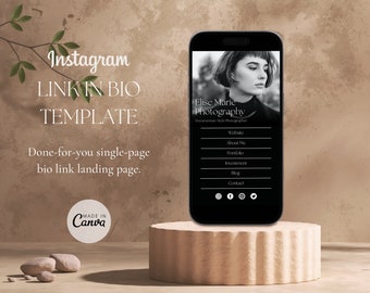 Canva Landing Page, Link in Bio Template for Filmmakers & Photographers, Instagram Bio Link ...