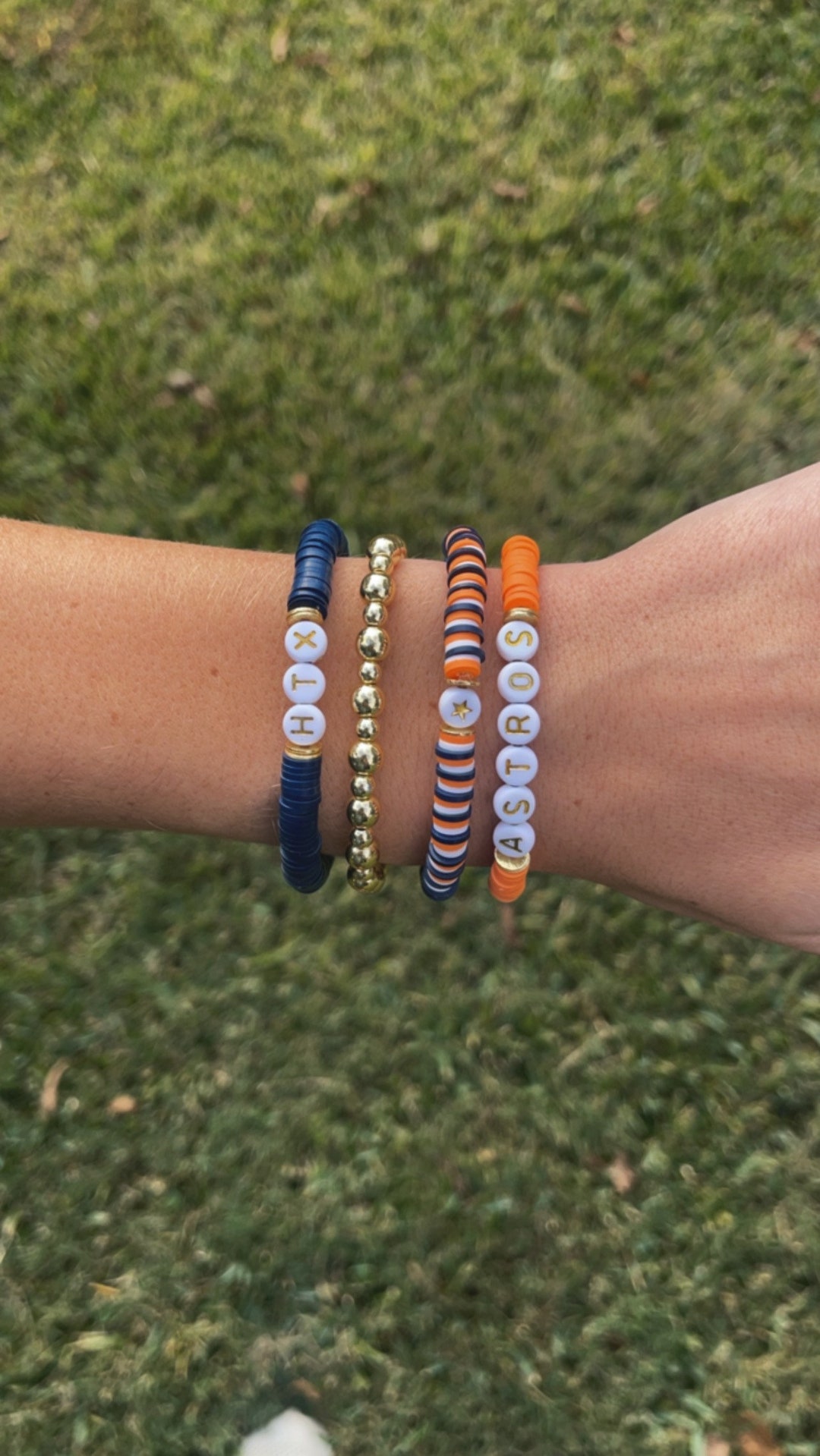 Astros Bracelets HTX Houston Astros Heishi Bracelet - Etsy
