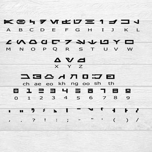 Star Wars Aurebesh Alphabet SVG Download - Etsy