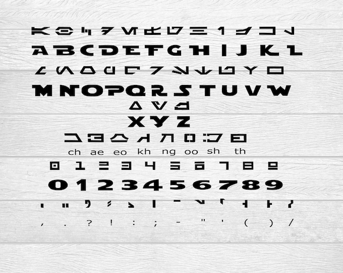 Star Wars Aurebesh Alphabet SVG, Cricut Silhouette Cut File (digital ...
