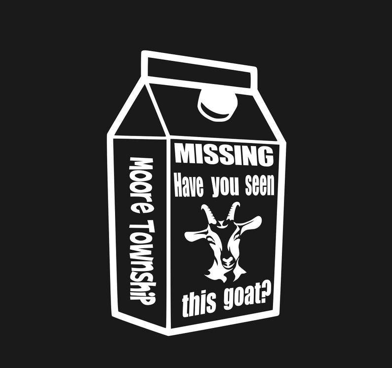 Missing Goat Decal Editable Township Name - Etsy
