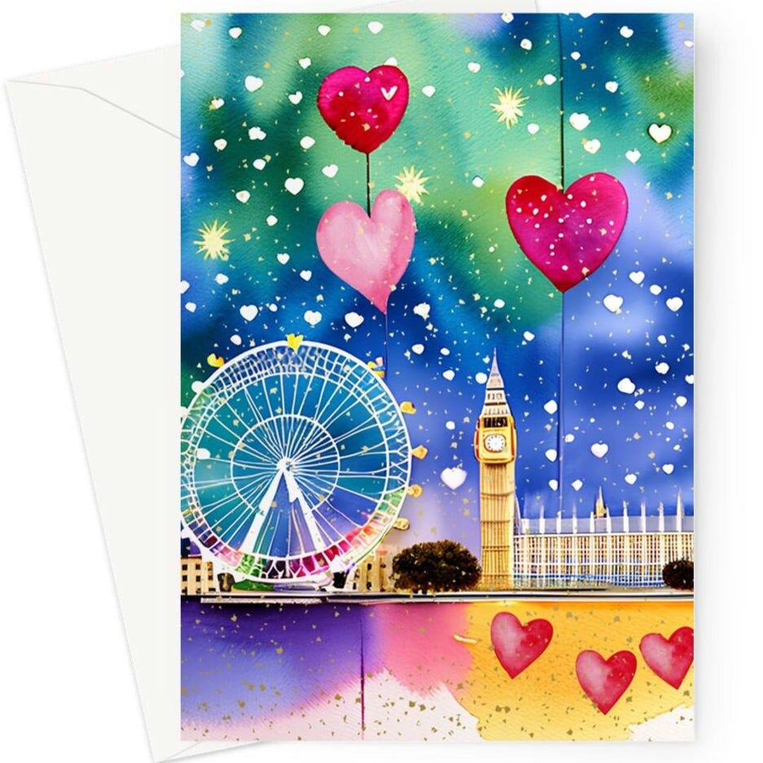 London Eye Greeting Card – Anniversary, Valentines, or Wedding - Etsy