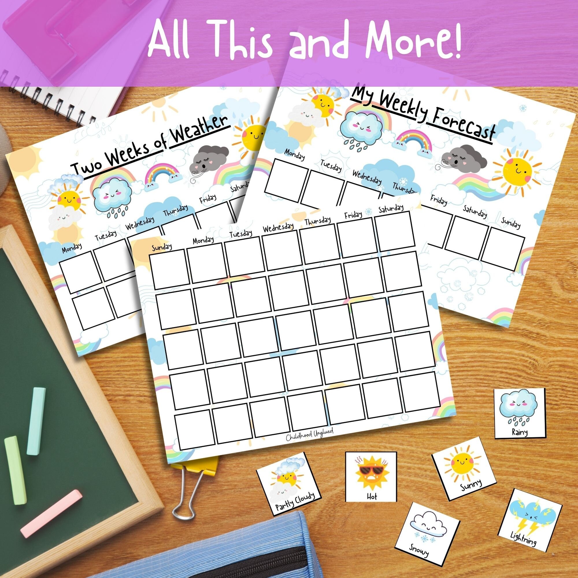 Weather Chart Printable Kid's Printables Homeschool Activities ...