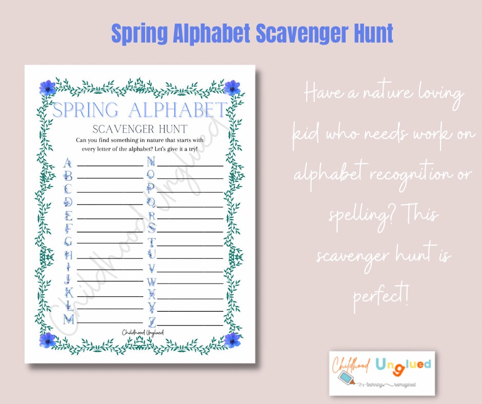 Spring Scavenger Hunt Printable | Nature Scavenger Hunt | Homeschool ...