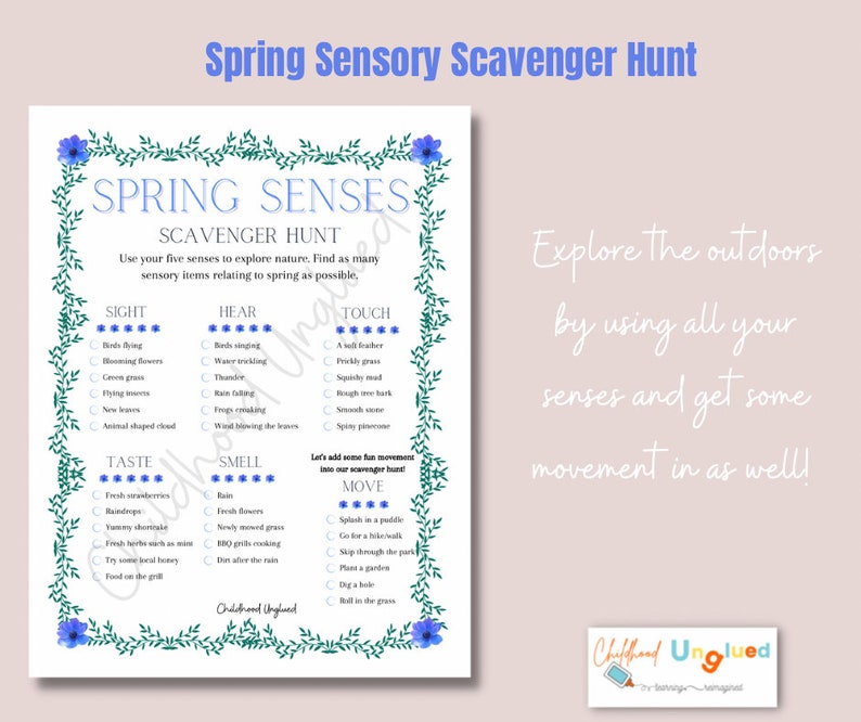 Spring Scavenger Hunt Printable | Nature Scavenger Hunt | Homeschool ...