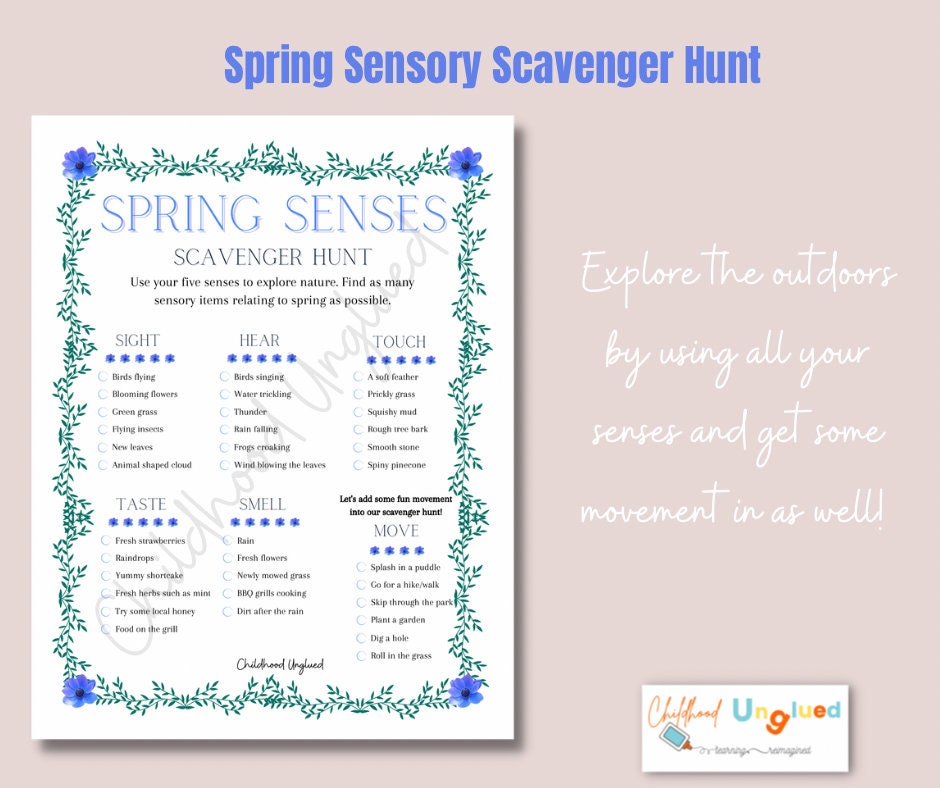 Spring Scavenger Hunt Printable | Nature Scavenger Hunt | Homeschool ...