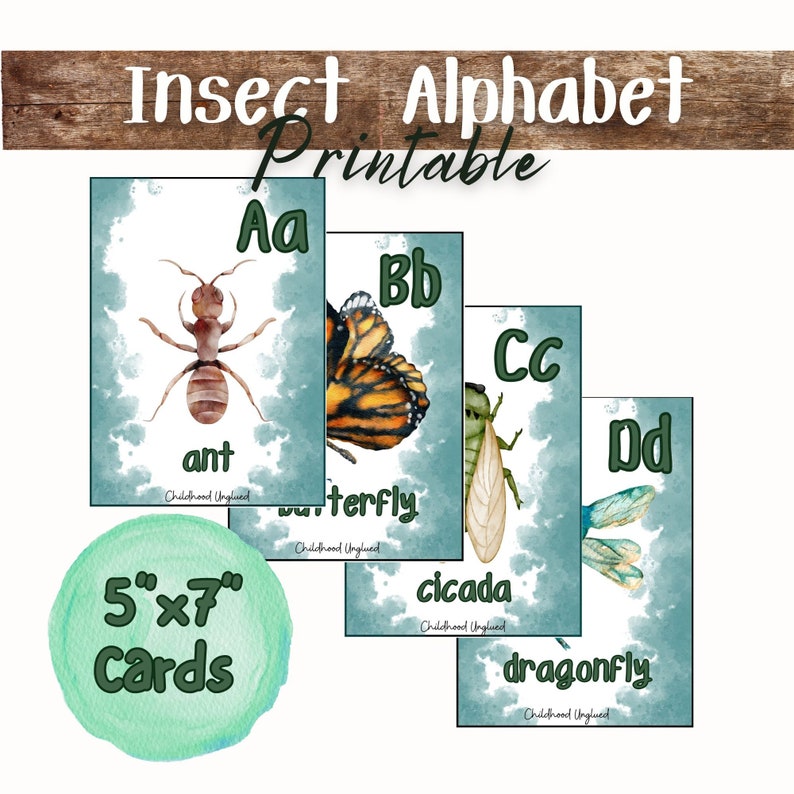 Insect Themed Alphabet Printable | Insect Classroom Decor | Insect ...