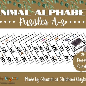 Animal Alphabet Puzzles | Preschool Printable | Nature Unit Study ...