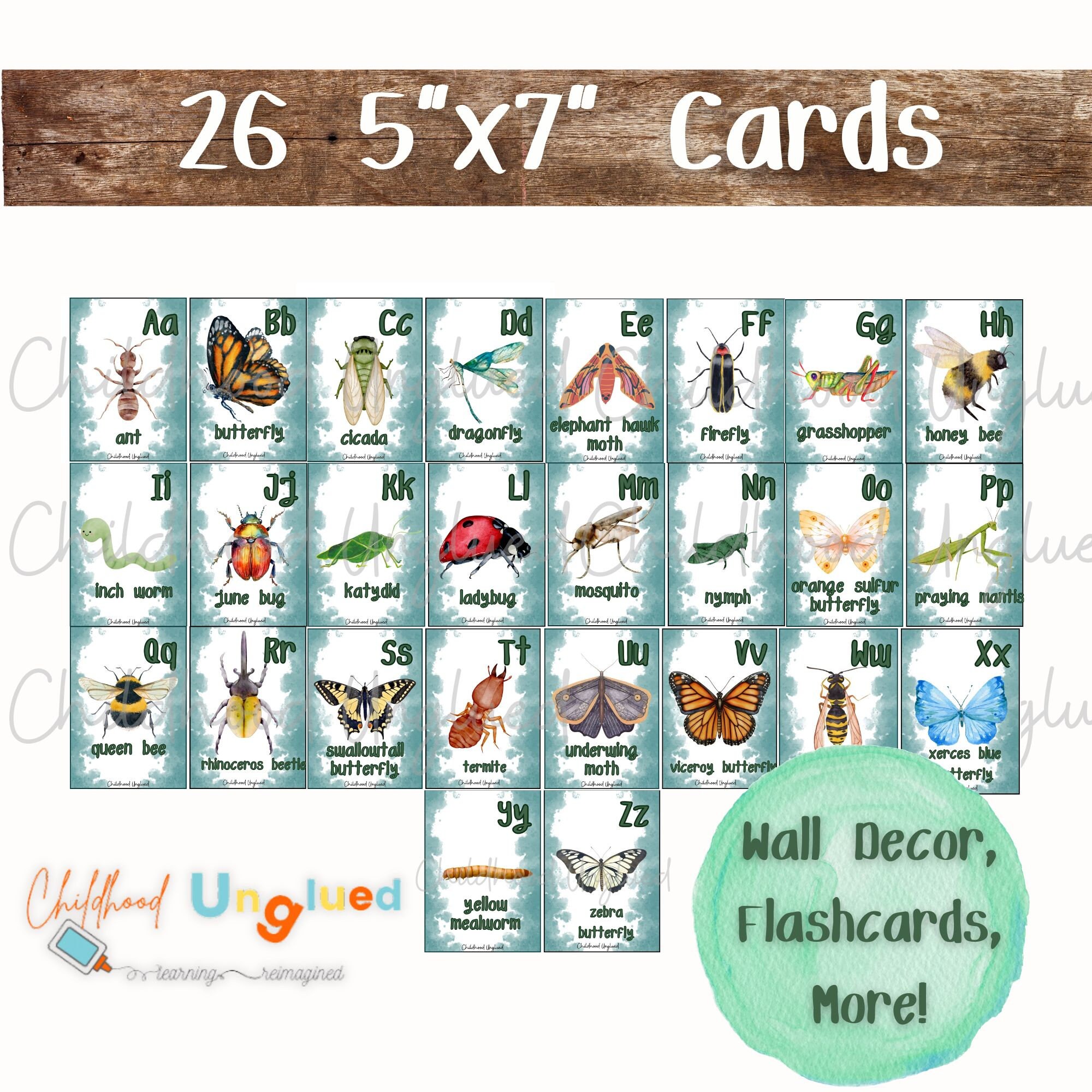 Insect Themed Alphabet Printable | Insect Classroom Decor | Insect ...