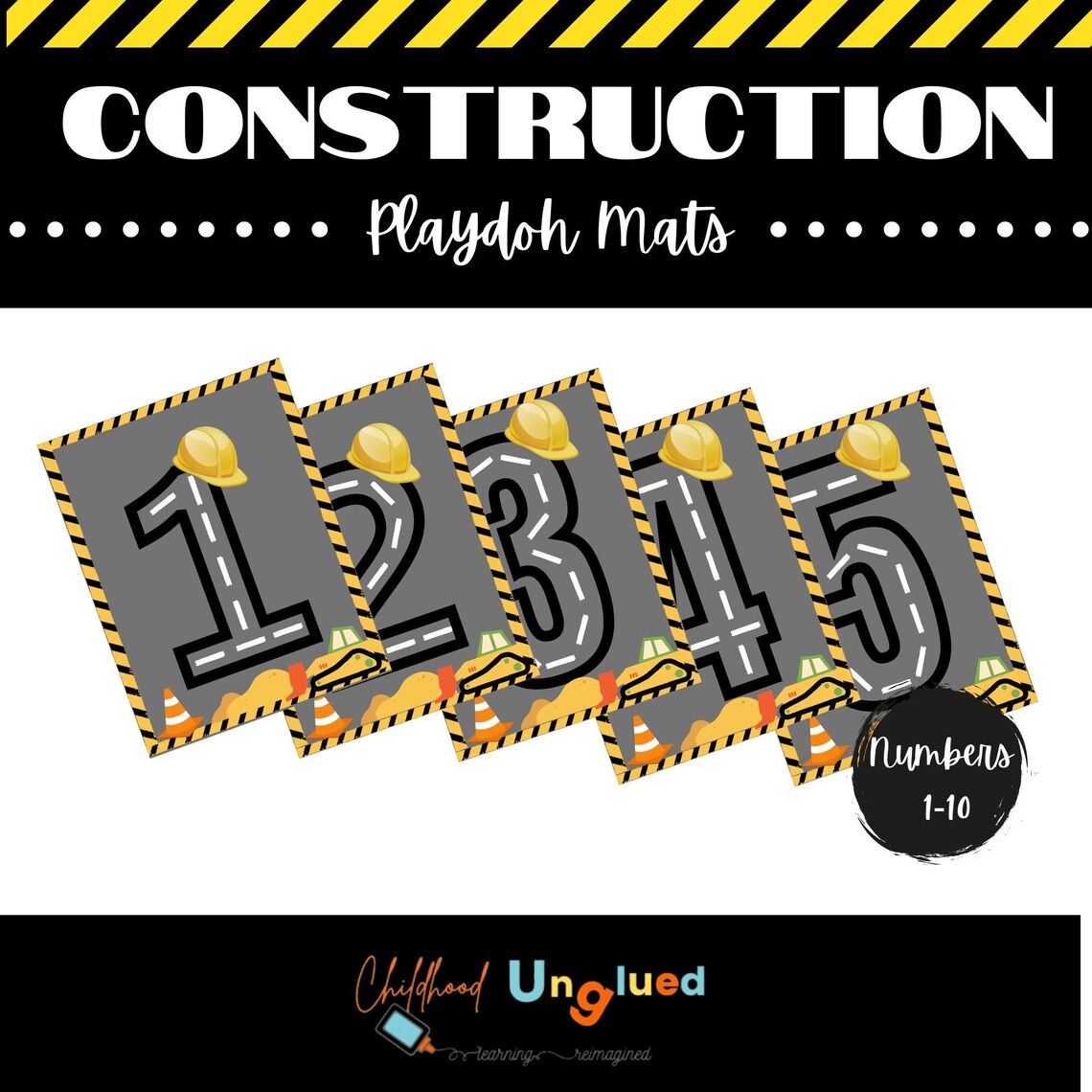Construction Playdoh Mats | Construction Themed Play Dough | Cars and ...