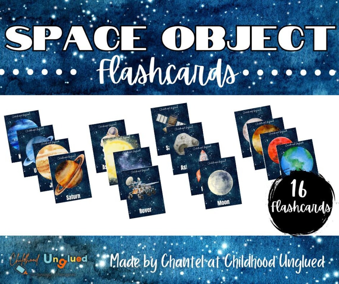Space Object Flashcards | Outer Space Flash Cards | Kids Printables ...