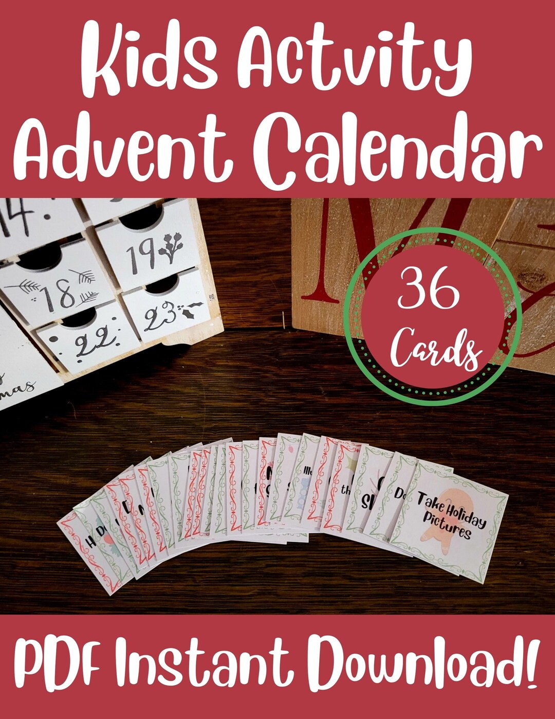 Kids Activity Advent Calendar | Christmas Advent Calendar | Kid's ...