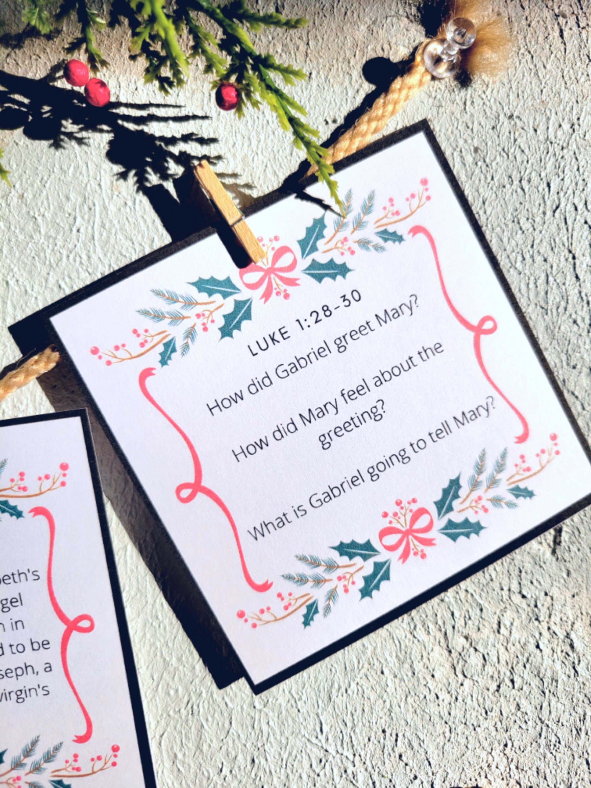 Printable the Story of Christmas Advent Calendar|bible Advent Cards for ...