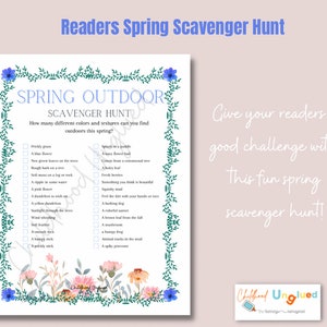 Spring Scavenger Hunt Printable | Nature Scavenger Hunt | Homeschool ...
