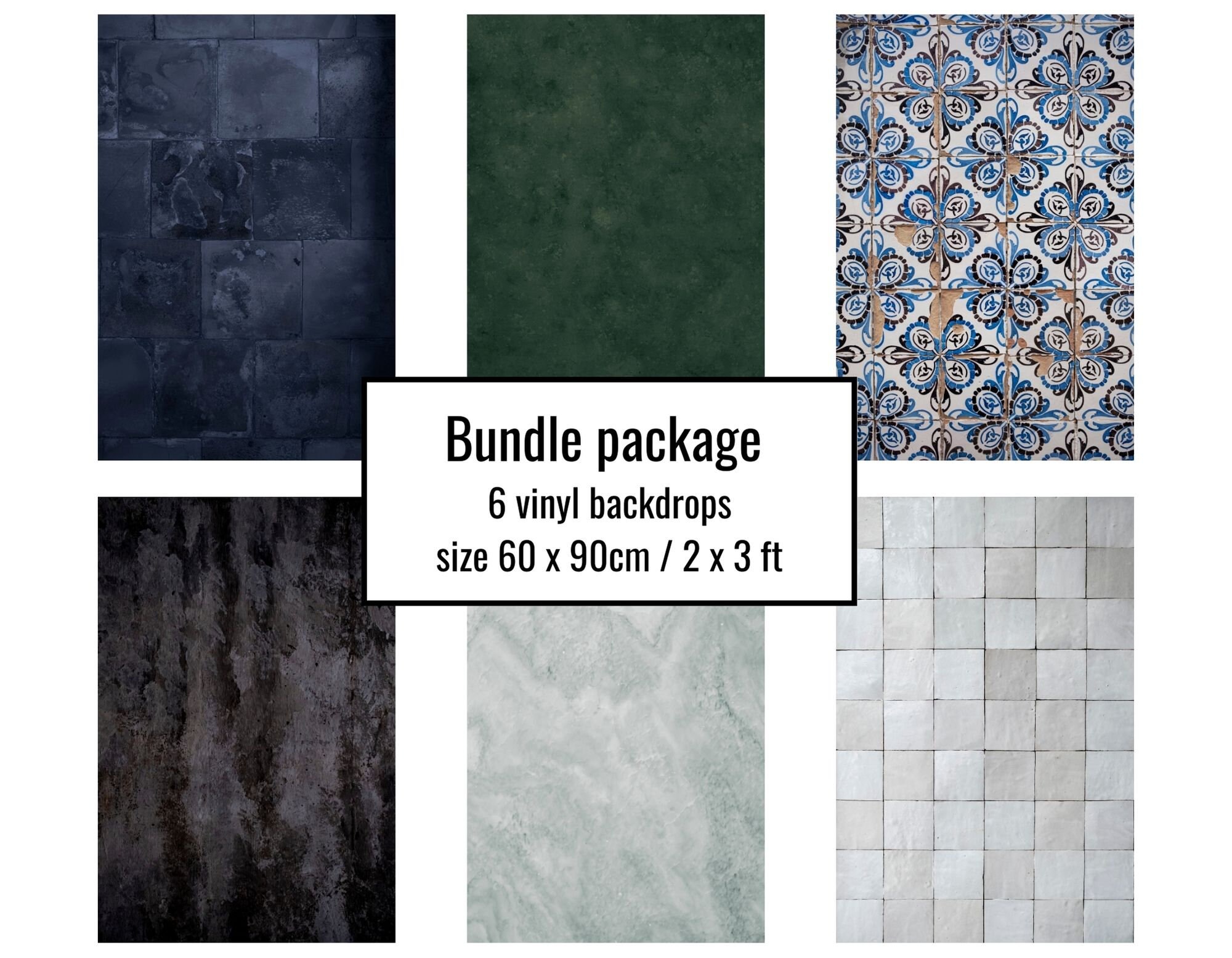 Backdrop Bundle of 6 Backdrops for Food and Product Photography and ...