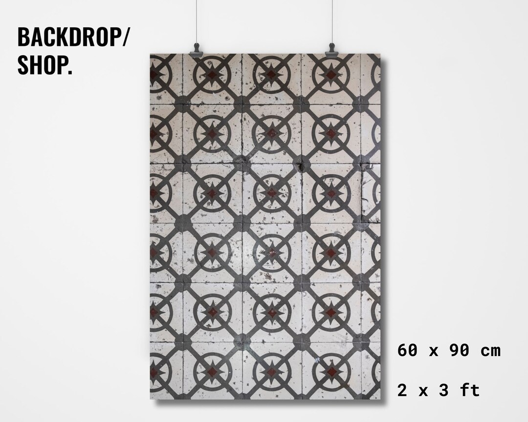 Tile Photography Backdrop, Tile Backdrop, Anitique Replica Tiles ...