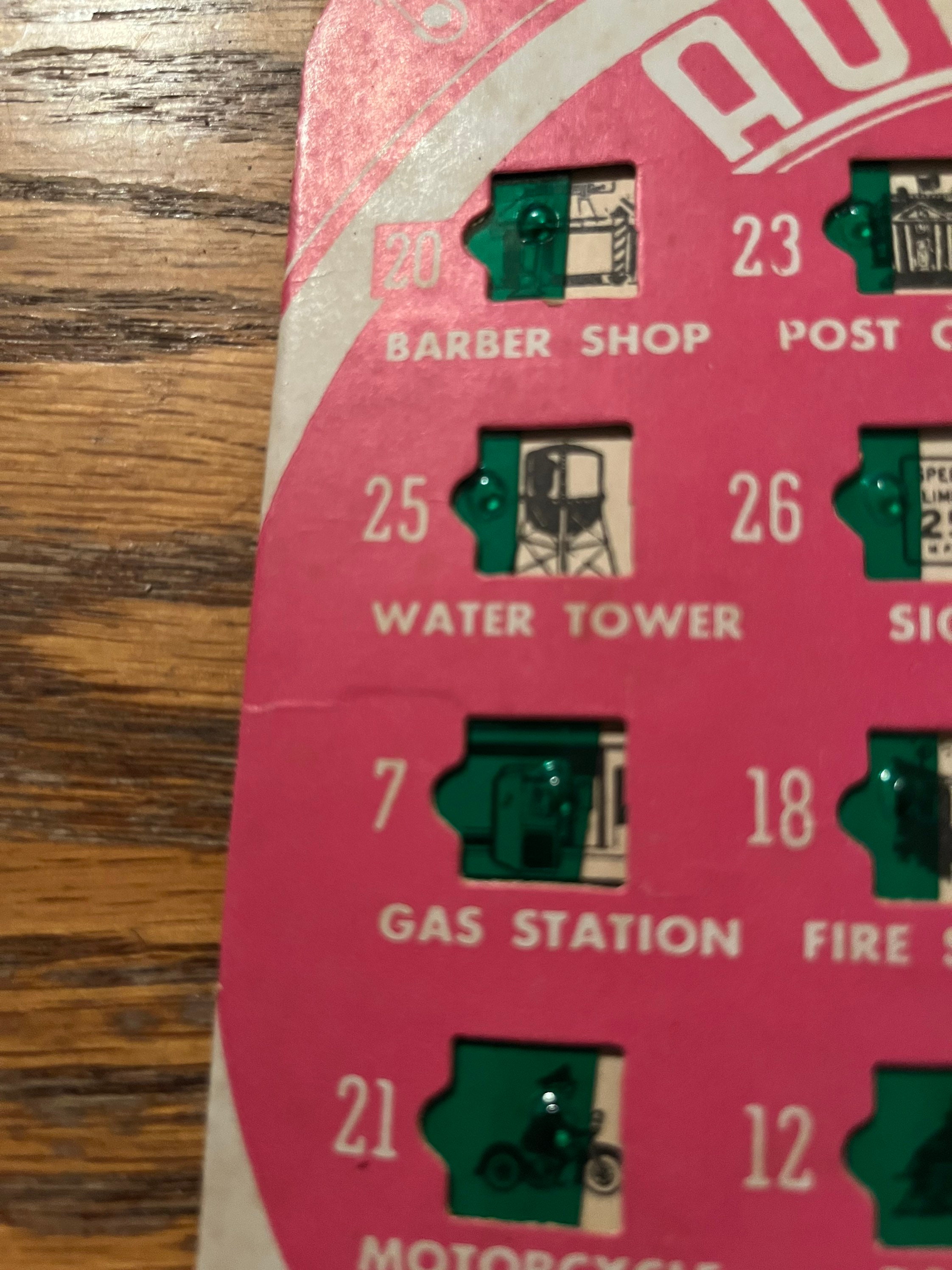 Vintage Auto Bingo Card by Regal Mfg Co - Etsy