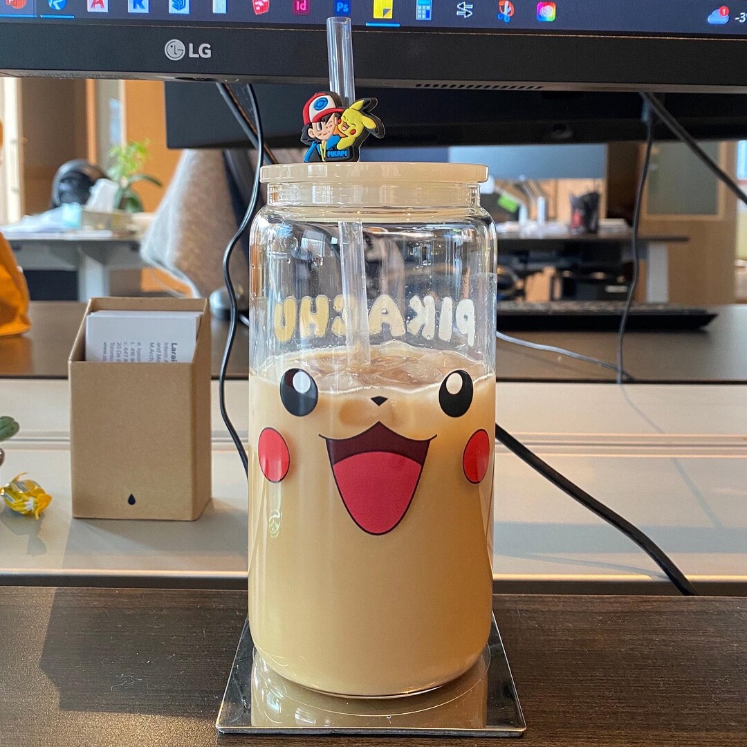 Pikachu Tumbler, Collect Them All 16oz Libbey Glass | Anime Tumbler ...