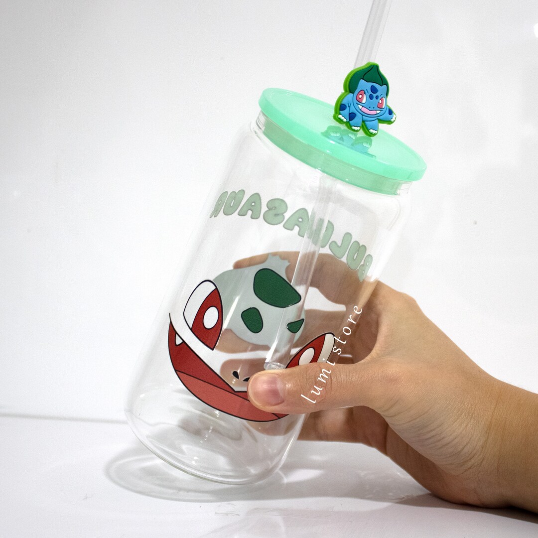 Bulbasaur Tumbler 16oz Libbey Glass | Anime Tumbler, Cute Tumbler ...