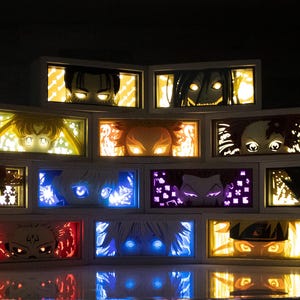 Handcrafted Anime Lightbox | 3D LED Night Light - Etsy